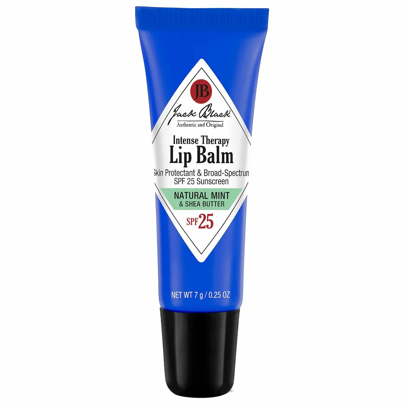 Jack Black Мужской бальзам для губ Intense Therapy Lip Balm SPF 25 (Natural Mint) 7 г
