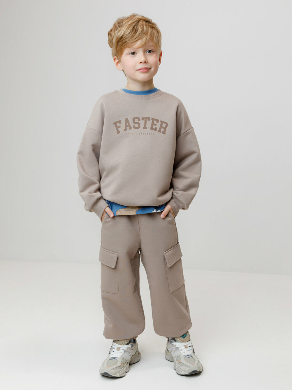 Брюки спортивные хлопковые джоггеры для мальчика