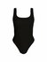 Купальник CALVIN KLEIN Square-neck swimsuit, размер 34 EU, черный/черный