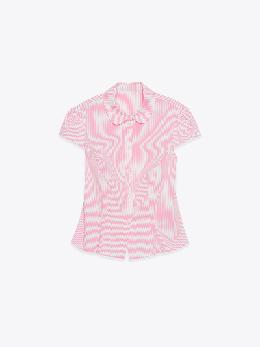 Рубашка приталенная хлопковая с рукавами-крылышками