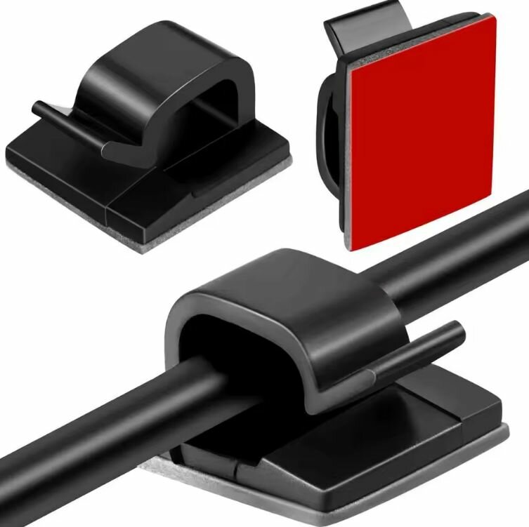 10/20/50 Прозрачные самоклеящиеся кабельные зажимы с прозрачной дугой - органайзер для проводов в доме и офисе