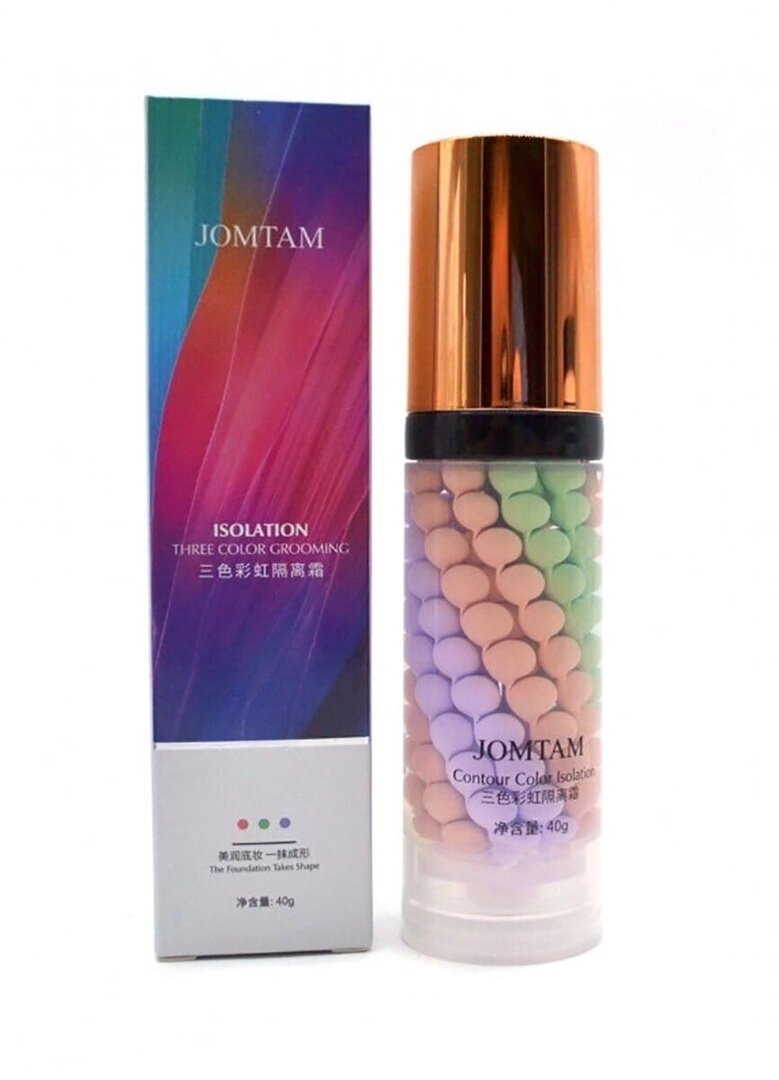 Корректор основа 3 в 1 для выравнивания тона кожи под макияж JOMTAM Contour Color Isolation