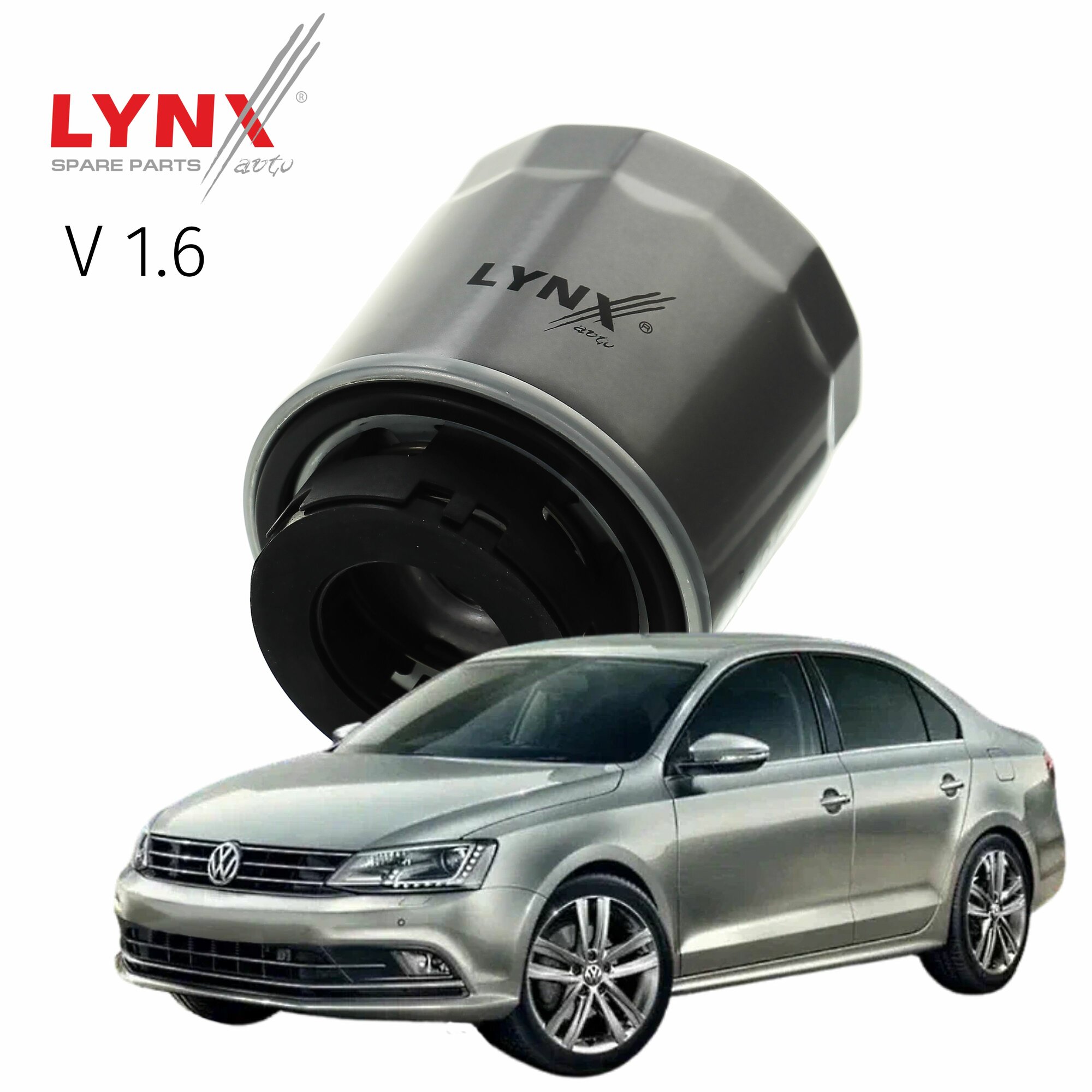 Фильтр масляный Volkswagen Jetta (6) / Фольксваген Джетта 2010 2011 2012 2013 2014 2015 2016 2017 2018 2019 V1.6 CFNB / 1шт LYNXauto