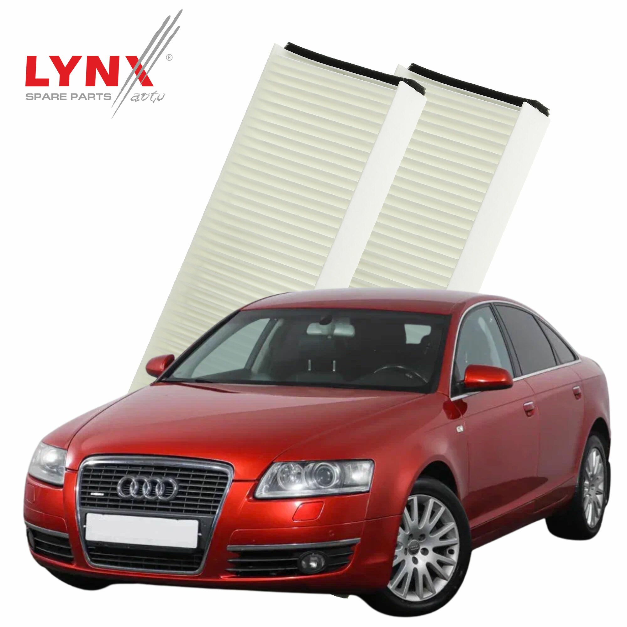Фильтр салонный Audi A6 (3) / Ауди А6 2004 2005 2006 2007 2008 2009 2010 2011 / 1шт LYNXauto