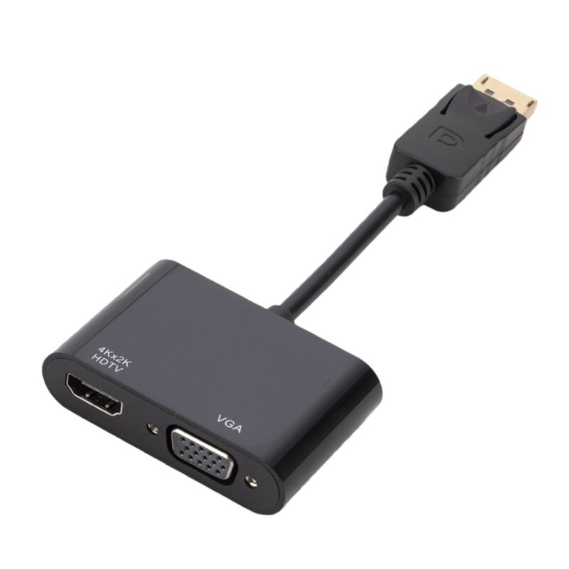 2 в 1 Кабель-Адаптер DisplayPort для HDTV VGA 4K Кабель-Конвертер DisplayPort для ПК, Ноутбуков, ТВ-Проекторов, Мониторов