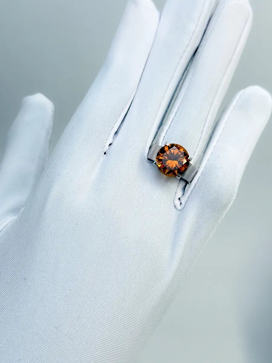 Кольцо, серебро, 925 проба, родирование, султанит