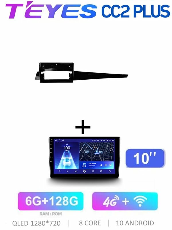 Магнитола 10" Teyes CC2 Plus 6/128 Gb для Renault Latitude 1 2010-2015