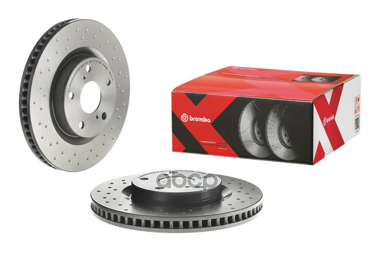 Диск торм. пер. вент. Xtra[296x28] 5 отв. Brembo арт. 09A4171X