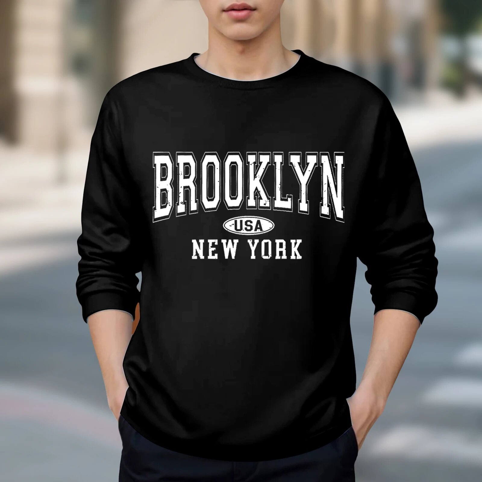 Мужская толстовка Brooklyn New York черная XL