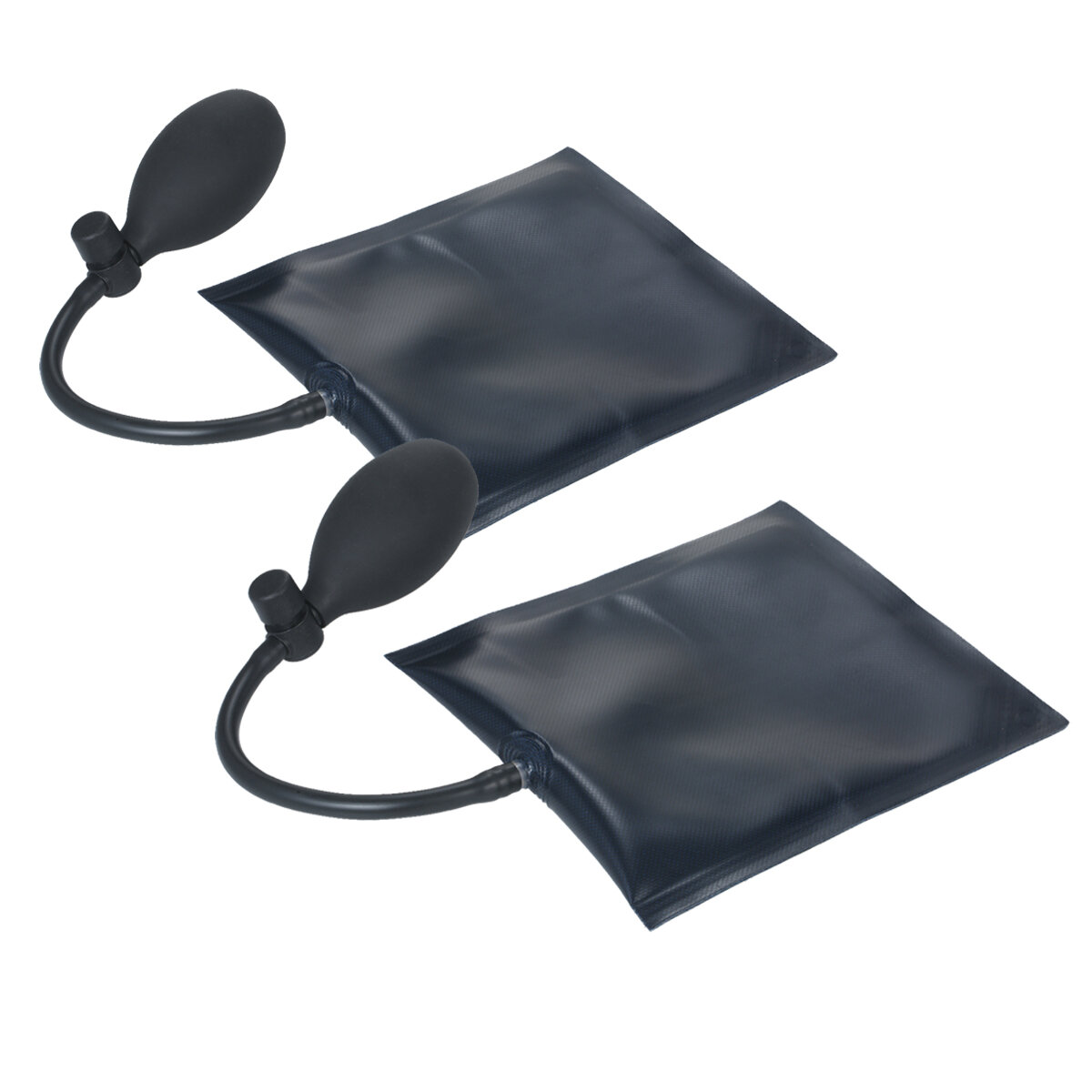 2 Pack Пневматический Клин Черный ТПУ + Нейлон Инструмент для Выравнивания Максимальная Грузоподъемность 353 Фунта (160 кг) Максимальное Давление 0.3 мПа Размер 160*160 мм для Установки Окон Дверей Автомобильного Ремонта Домашнего Использования с Двумя