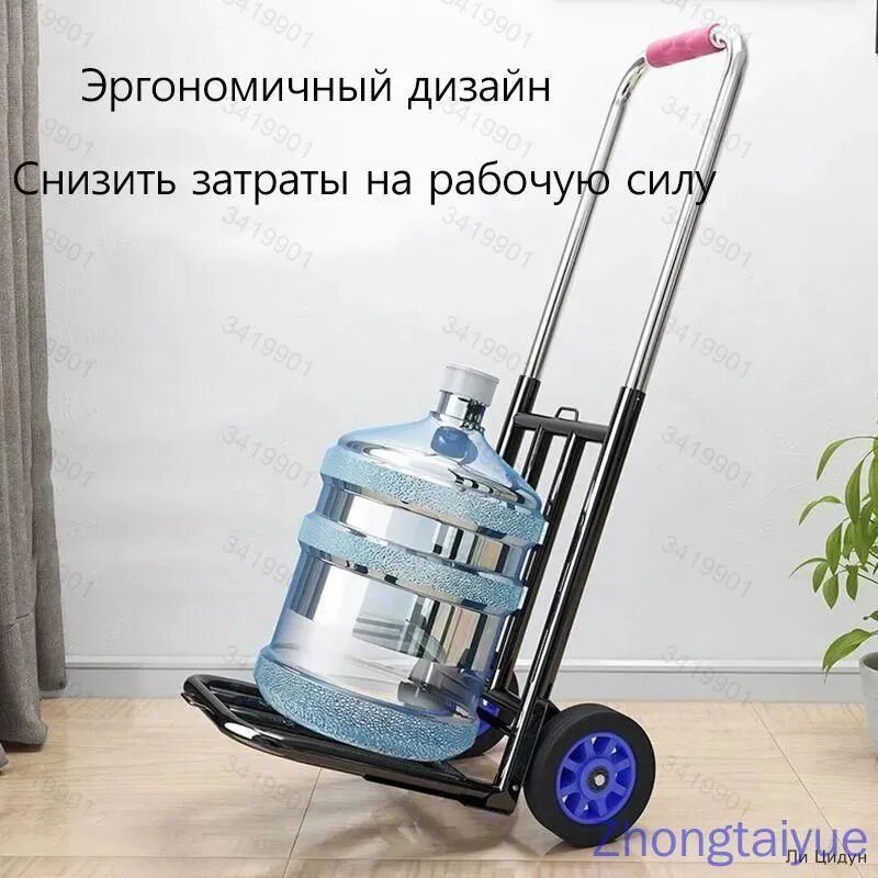 Садовая тачка с колесами 10 см, выдерживает нагрузку 25 кг, диаметр трубы 22 мм — фото 1