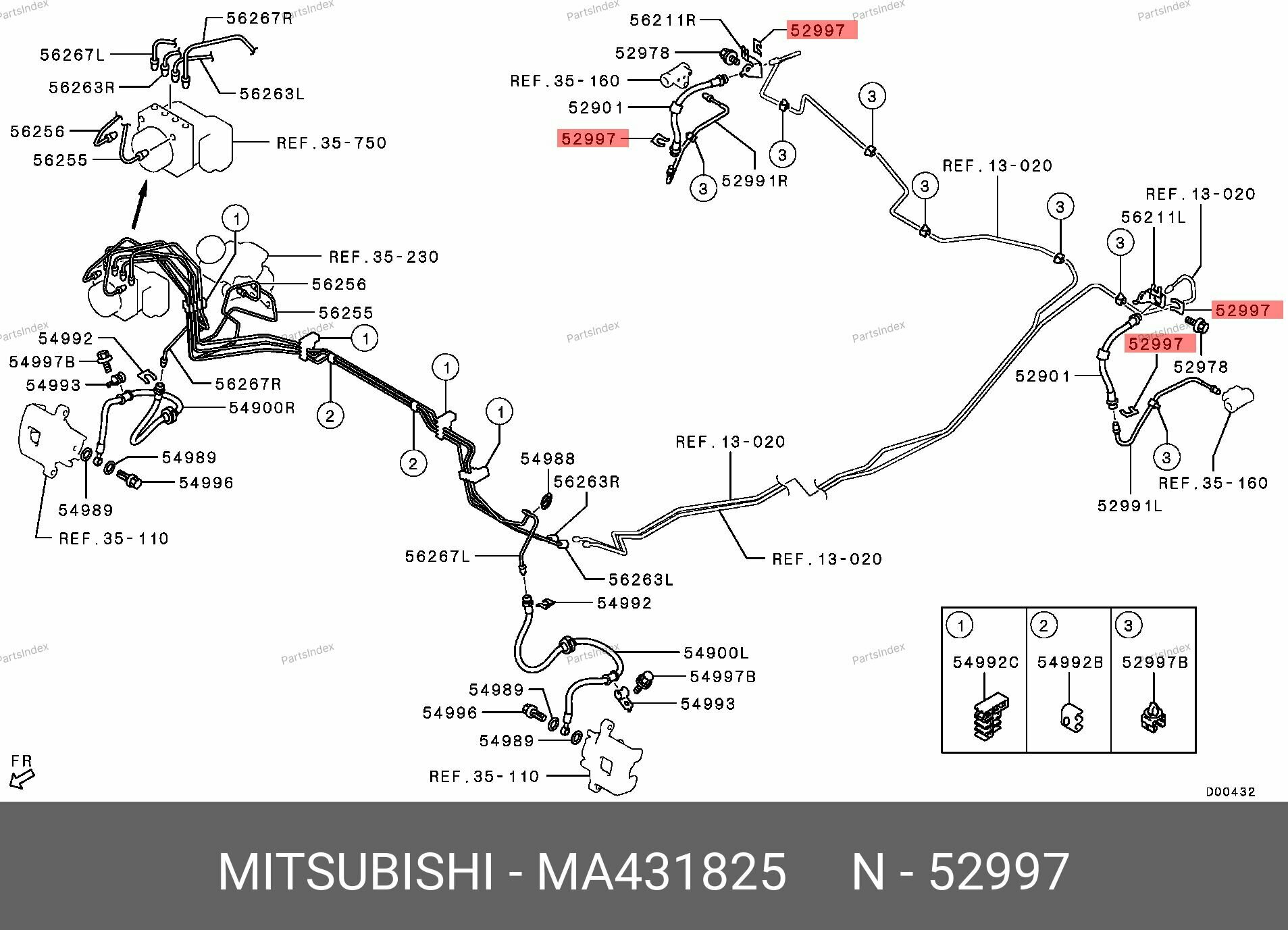 Зажим, MITSUBISHI MA431825