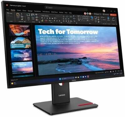Монитор 27 Lenovo T27QD-40 IPS 2560x1440, 120 Гц, 4 мс, 16:9, 350 кд/м², HDMI, DP 1.4, DP Out, USB-C, USB Hub, HDR10, черный