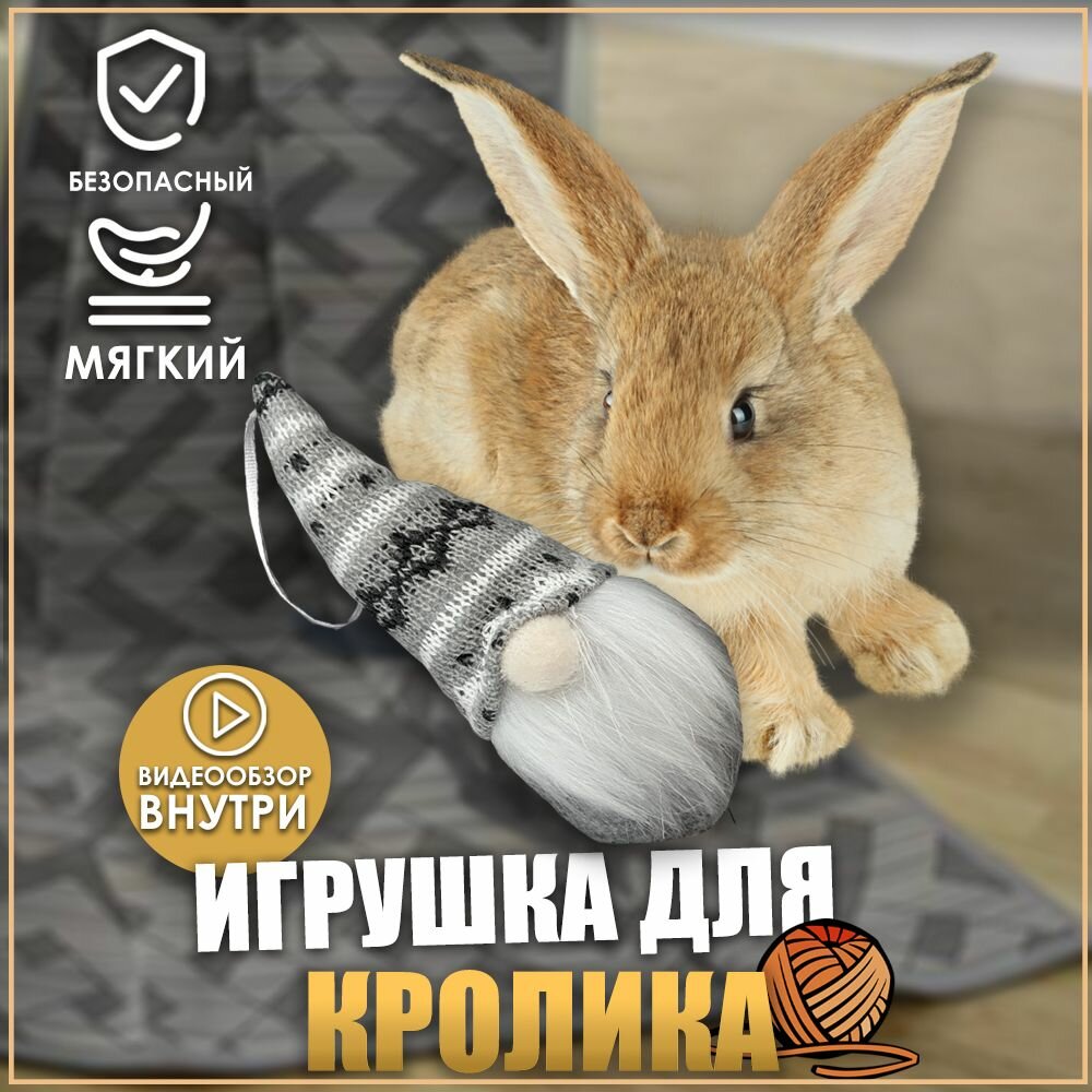 Игрушка для кролика гномик