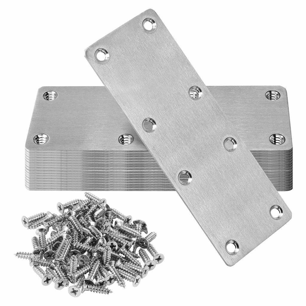 Прямые крепёжные скобы из нержавеющей стали (20 шт.), 140X50 мм