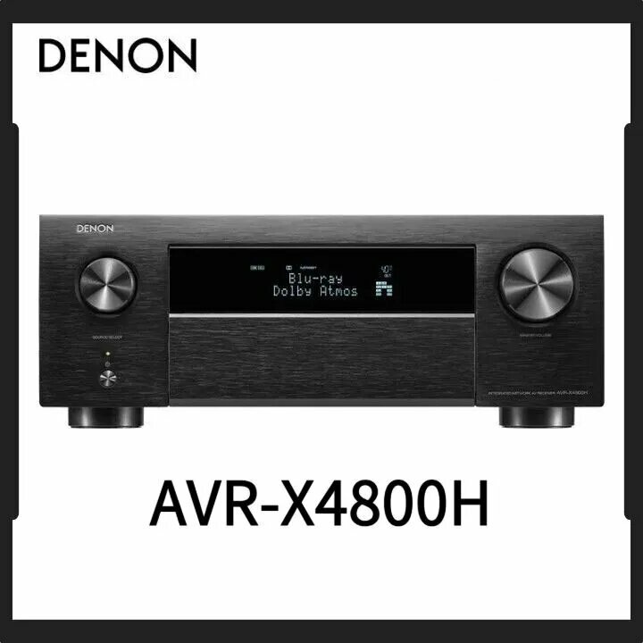 9,4-канальный AV-ресивер DENON AVR-X4800H поддерживает 8K Dolby Atmos, DTS: X, Auro3D, Bluetooth, WIFI, черный