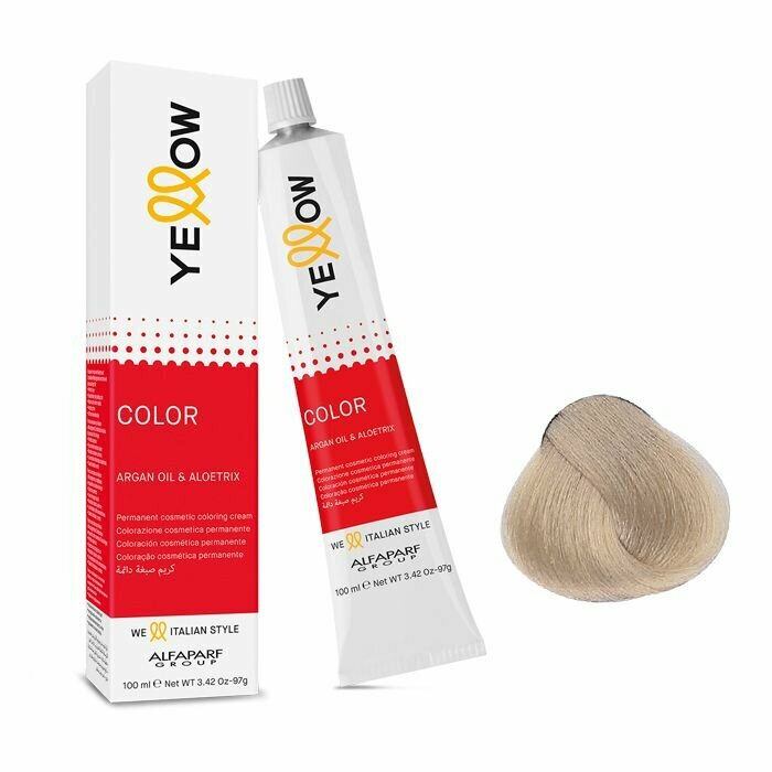 Краска для волос перманентная профессиональная YE COLOR 10.31 (светлый золотисто-пепельный блонд), 100 мл 19092