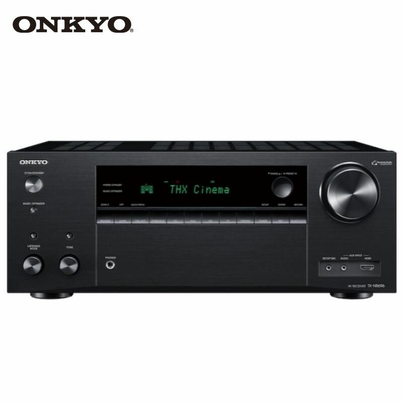 7,2-канальный усилитель мощности ONKYO TX-NR696 поддерживает технологии Dolby ATMOS, DTS: X, Dolby Vision, Bluetooth, WIFI, Hi-Res