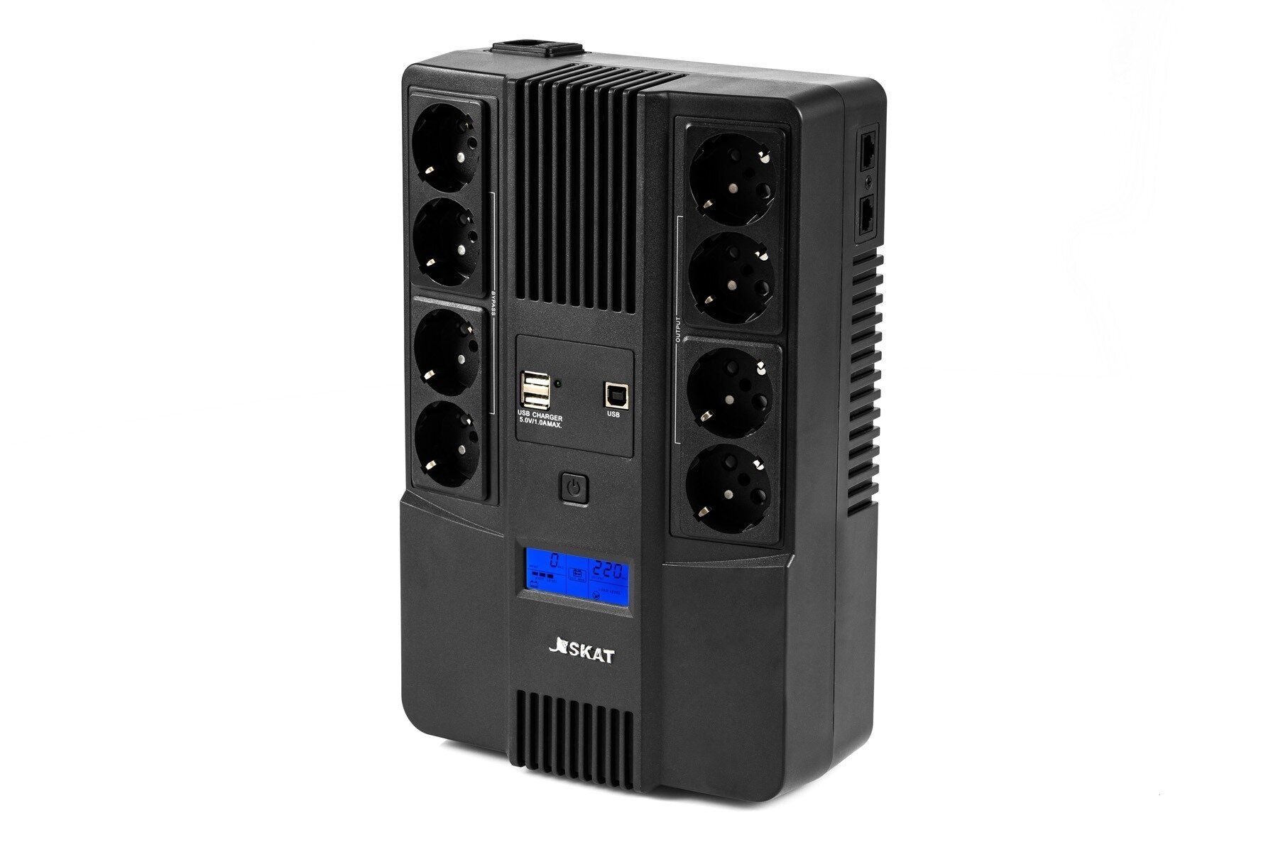 Источник бесперебойного питания Бастион SKAT-UPS 1000-AID-IN-1x9-8 600Вт 1000ВА черный