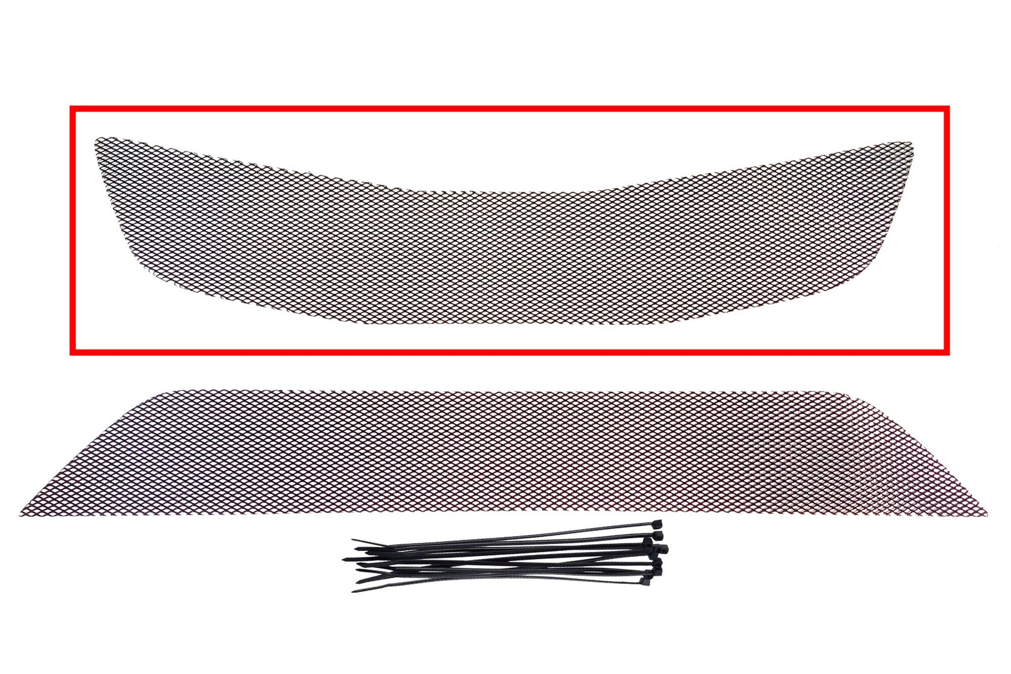 Защитная сетка радиатора для KIA RIO 2011-2014 (III), Комфорт/Люкс/Престиж, верх