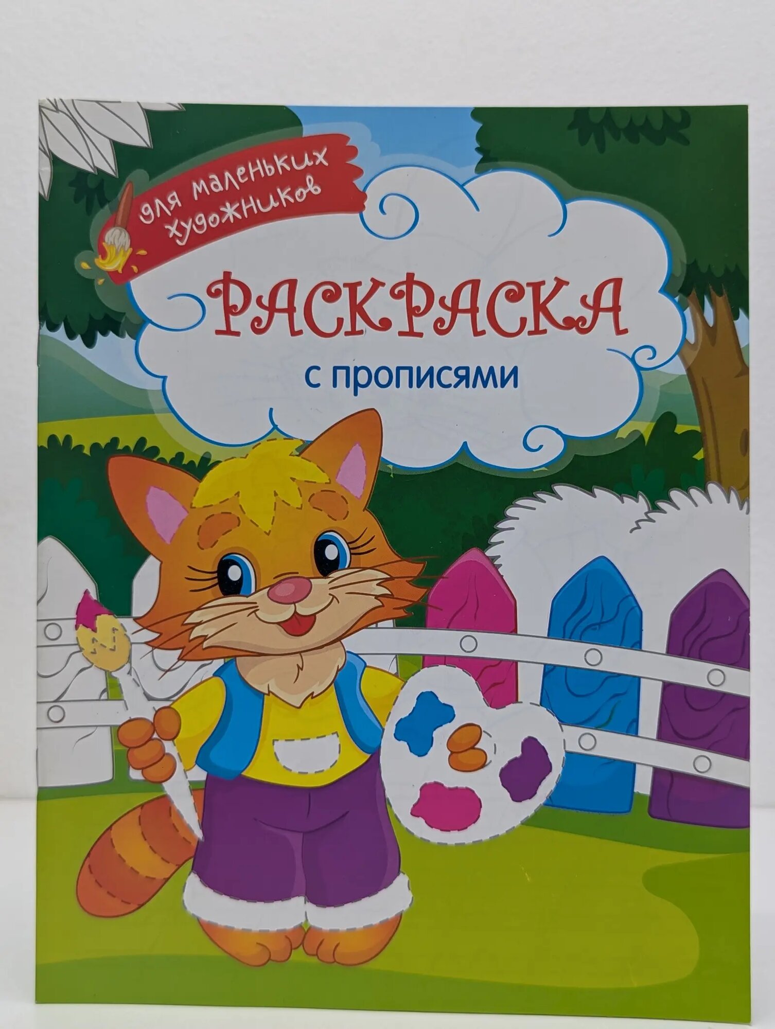 Раскраска с прописями 2016