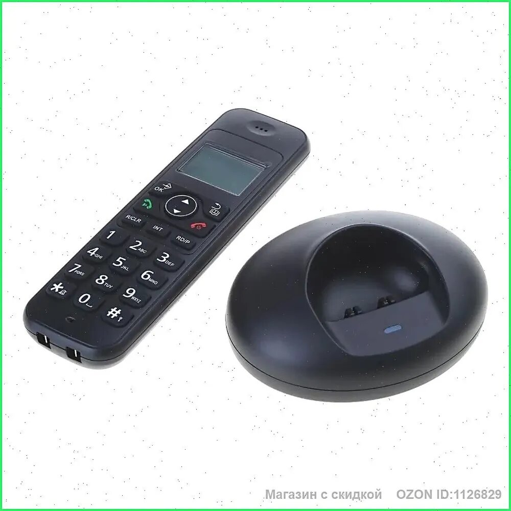 Беспроводной телефон D1006 с определителем номера, Черный - Европейские правила