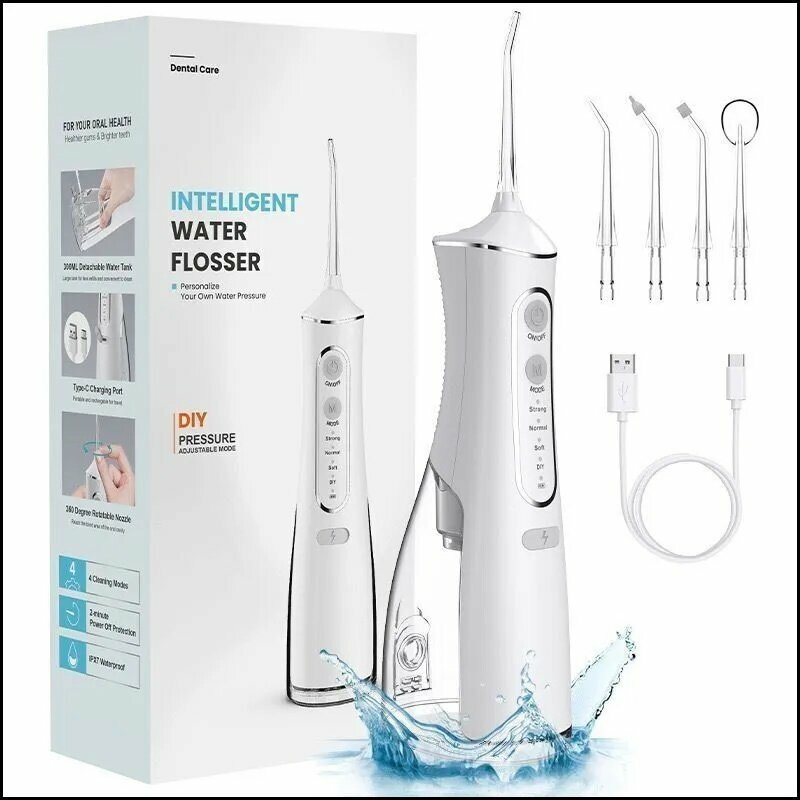 Ирригатор портативный WaterPik WP-462 EU Cordless Plus,300, белый,1