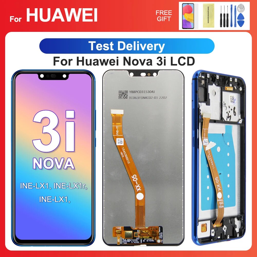 OEM для HUAWEI Nova 3i 6,3 дюйма для P Smart Plus 2018 INE-LX1 LX2 AL00 ЖК-дисплей, Black NO Frame