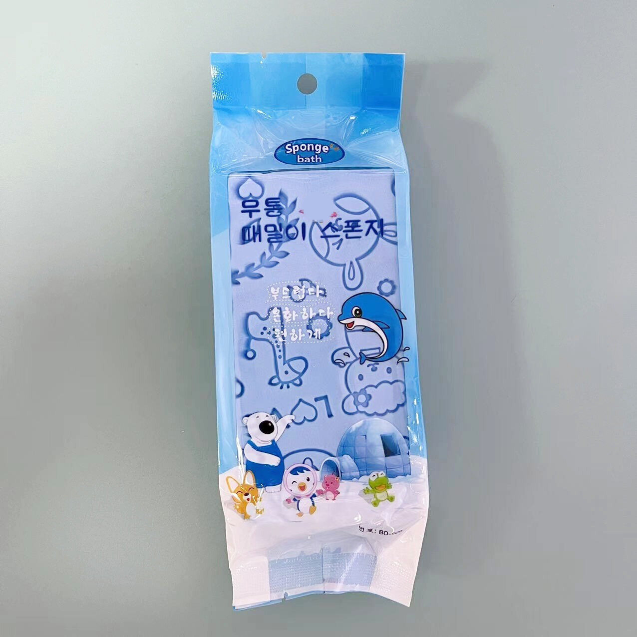 Голубой ПВА-спонж-скраббер для ванны, бережная эксфолиация, без царапин, мягкий комфорт для душа