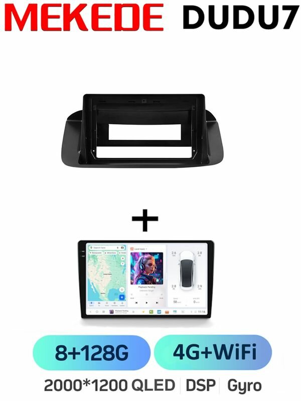 Магнитола 9" Mekede DUDU7 8/128 Gb для Honda Accord 8 Spirior 0 Din 2008-2013 наверх carpay Android