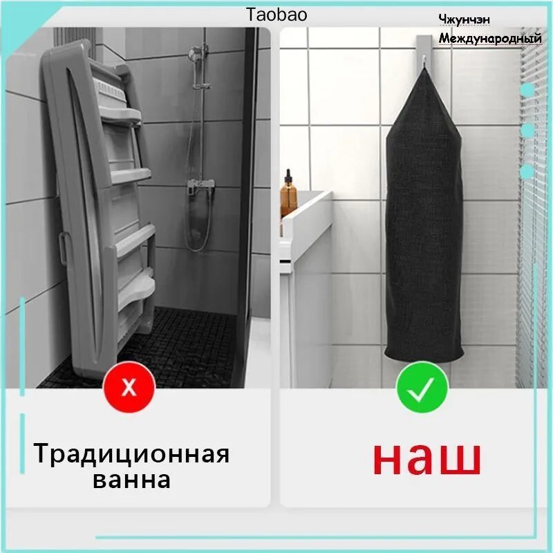Складная ванна для взрослых и детей, большая портативная ванна для ванной комнаты, ванна для дома, синяя — фото 1