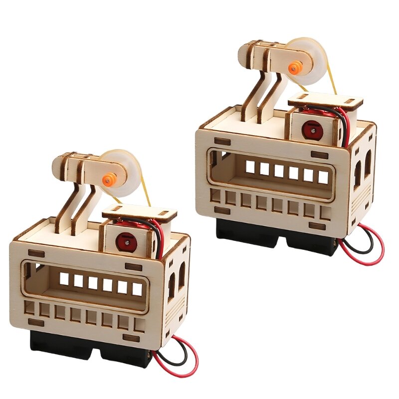 2 Комплекта Интерактивного Деревянного Конструктора Канатной Дороги С Регулируемой Дорожкой Для Научного Образования Детей И практического обучения