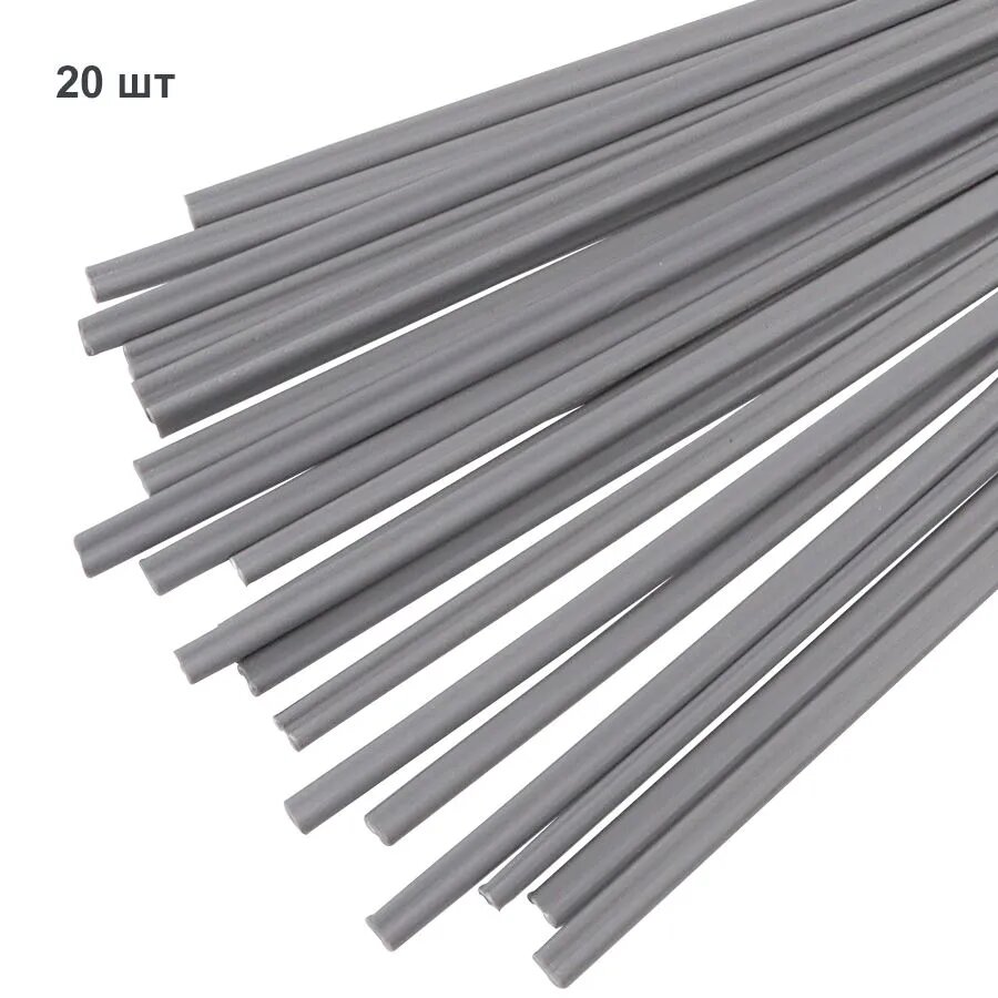 Пластиковый сварочный пруток 20 штук-материал ПВХ,20см, для ремонта автомобильных бамперов или сварки горячим воздухом, серый