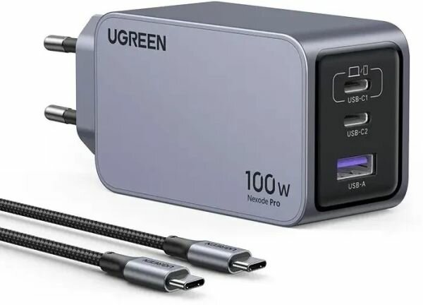 СЗУ UGREEN X757 Nexode Pro 100W + кабель Type-C (25874) Серый