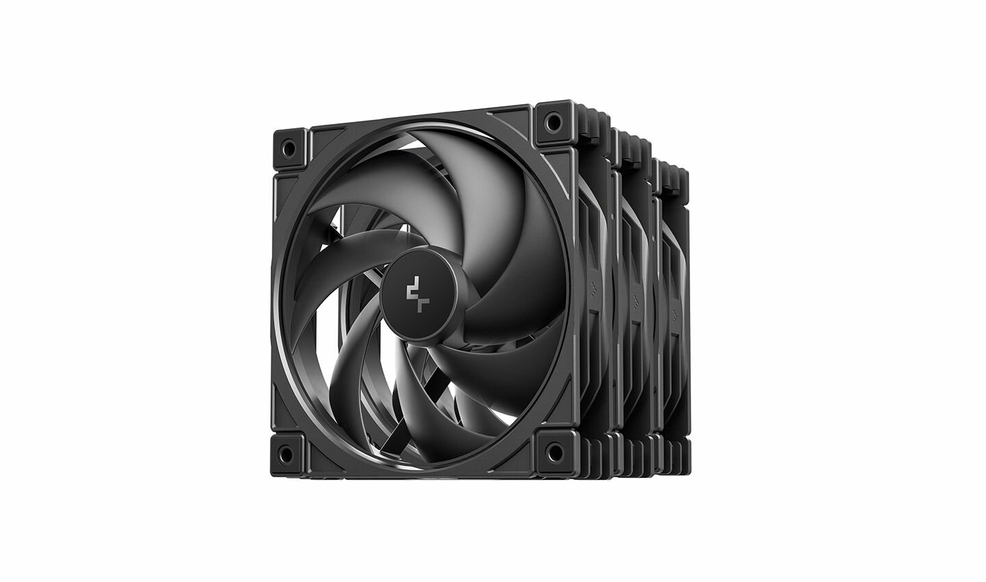 Комплект вентиляторов (3шт.) DEEPCOOL FD12 V2 3IN1 120x120x25мм (PWM, черный, 500-2500об/мин) Color BOX