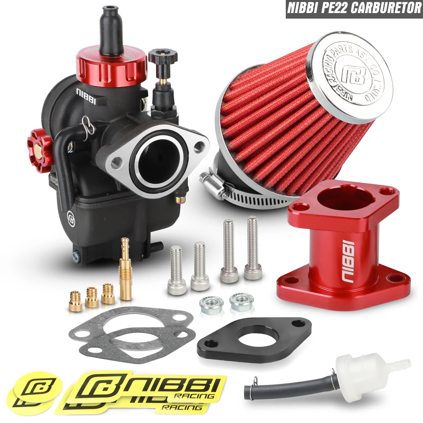 Карбюратор NIBBI PE22FL Red Kit для Go Kart Mini Bike