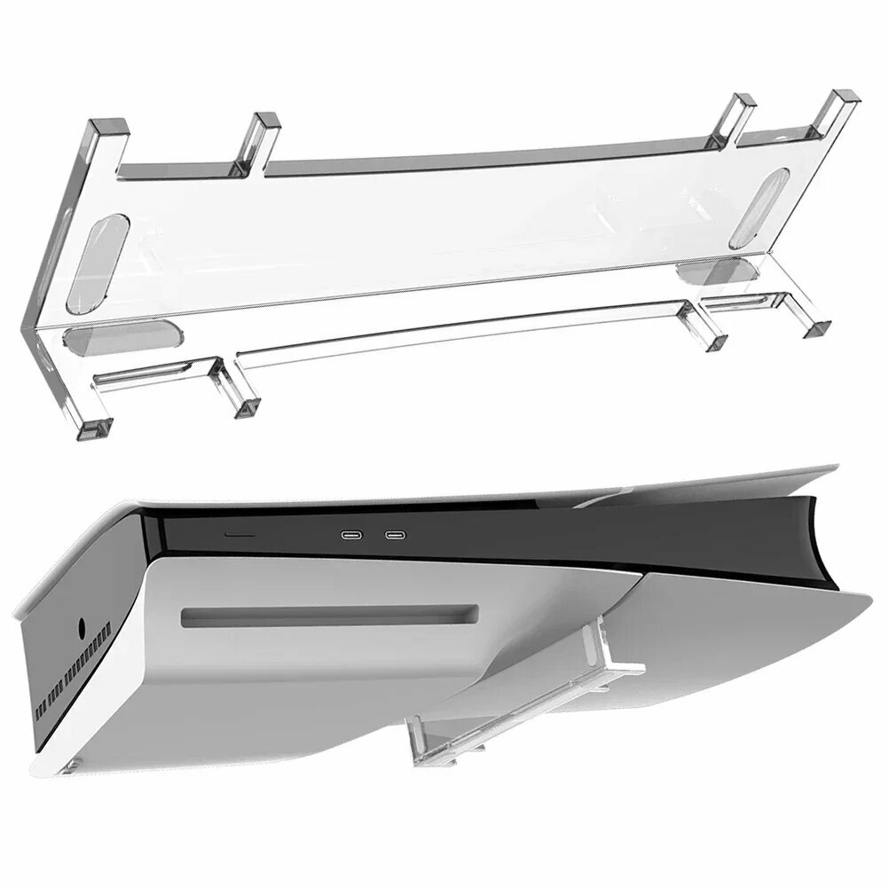 Горизонтальная консольная подставка с фиксированным опорным кронштейном для Playstation 5 Slim Disc и Digital Edition