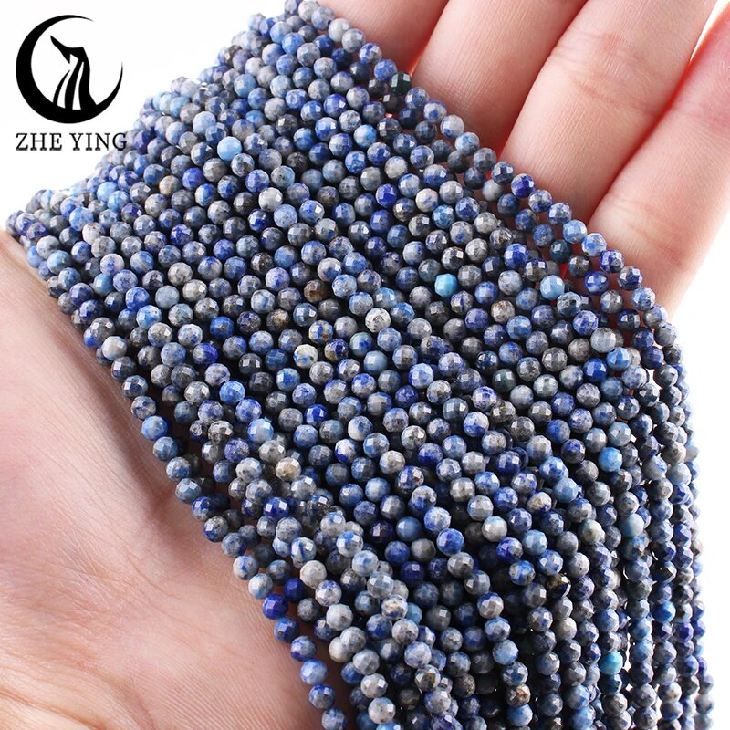Бусины Zhe Ying апатит 2 3 4 мм Синий, 3-3.5mm(115pcs), 82Lapis Lazuli L.2