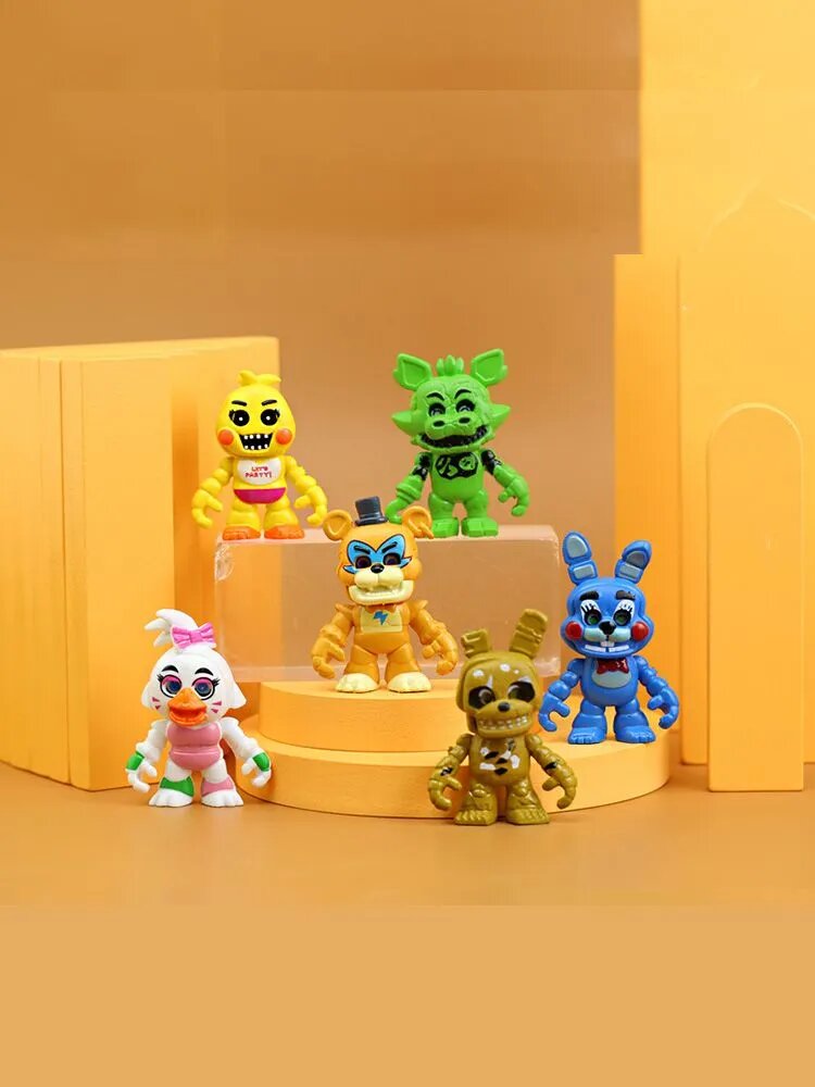 Фигурки Five Nights at Freddy's (Фредди, Бонни, Чика, Фокси, Спрингтрап) 6 шт — фото 1