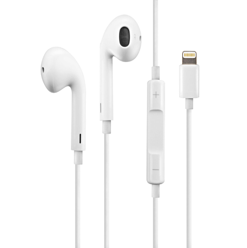 Наушники внутриканальные EarPods, A1748, 8 pin, цвет: белый, (арт. MMTN2ZM/A)