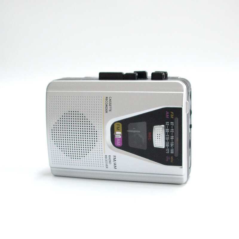 Портативный кассетный радиоприемник, ретро-дизайн, внутренняя и внешняя запись, функция автоматического возврата кассеты, магнитофон.