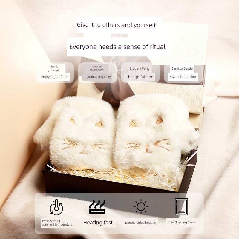 Перчатки-грелки для рук, устройство для согревания рук, грелка для рук в виде кошачьей лапки, милый мини-грелка для рук