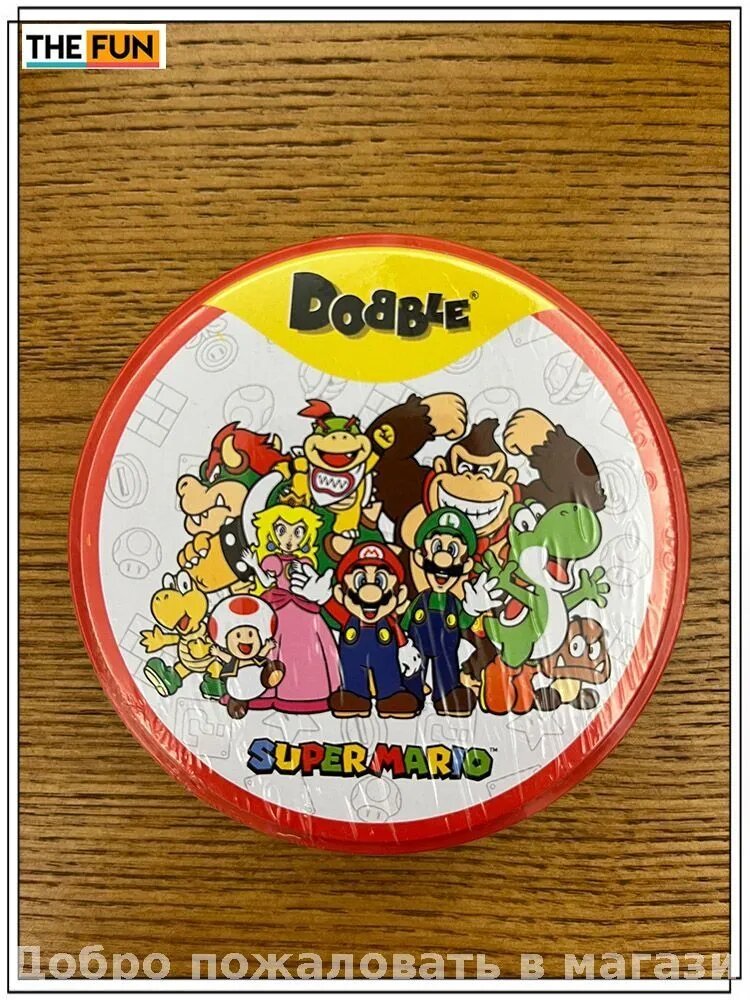 Настольная игра Доббль/ Дубль Spot it! Super Mario- отличное развлечение для всей семьи и забавный подарок на !