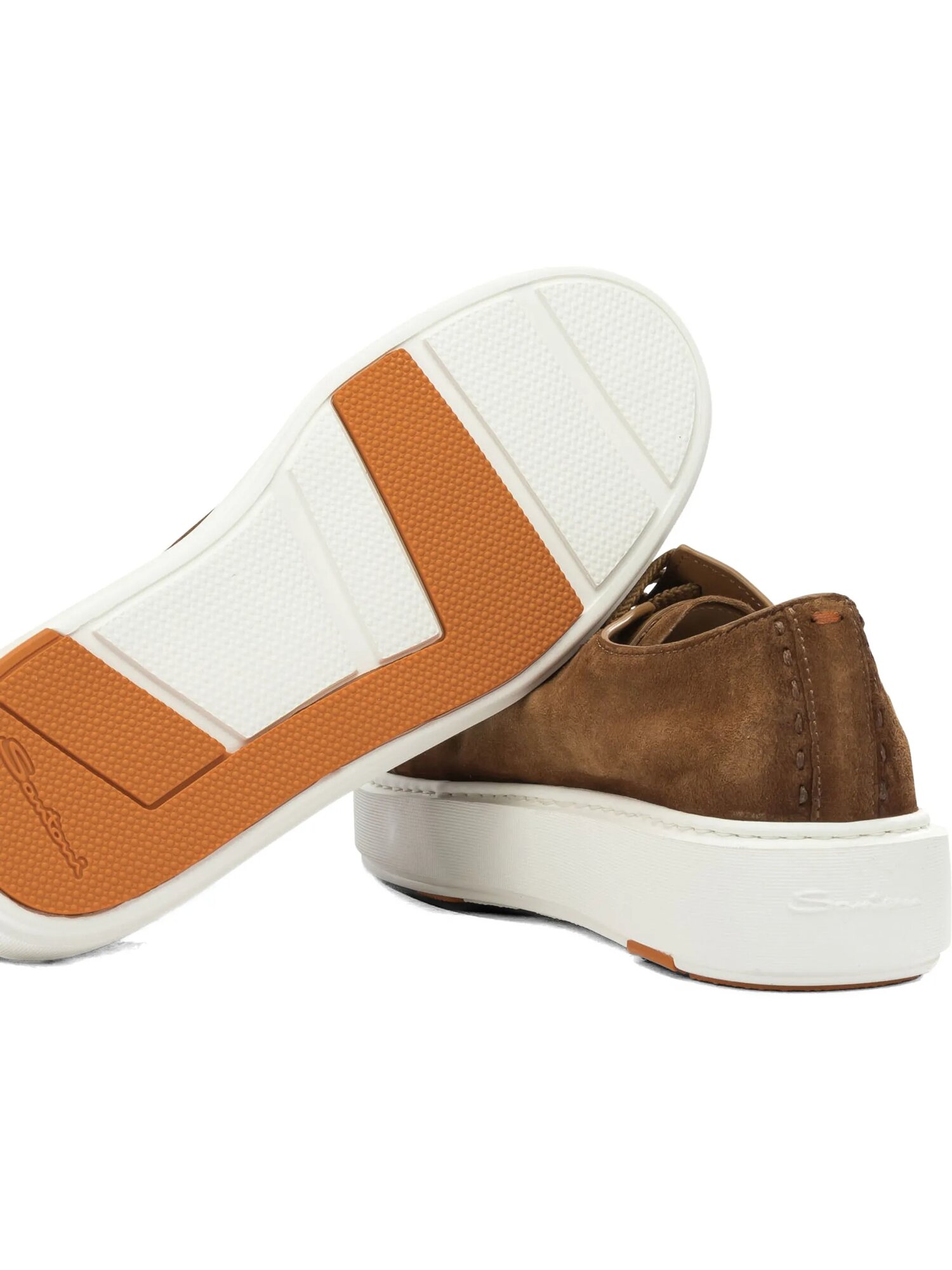 Кроссовки Santoni, размер 37.5, коричневый/серый/оранжевый — фото 1