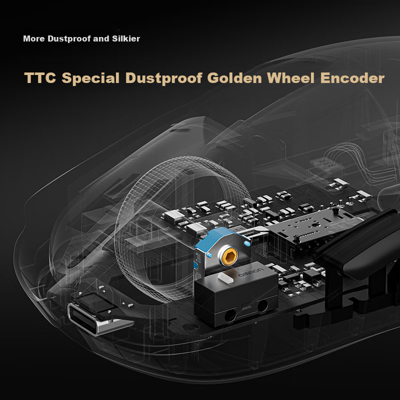 Беспроводная игровая мышь VGN Dragonfly F2 с датчиком PAW3395 30K DPI эргономичный дизайн для офиса и игр черная