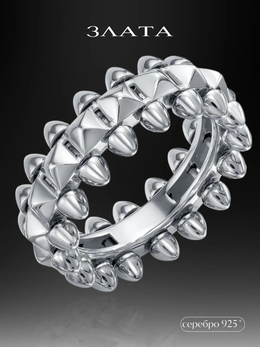 Кольцо широкое, 925 проба