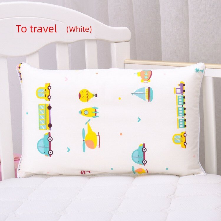 Детский подушечный сердечник Grey Travel Pattern с наполнителем из бурого ореха, 100% хлопок