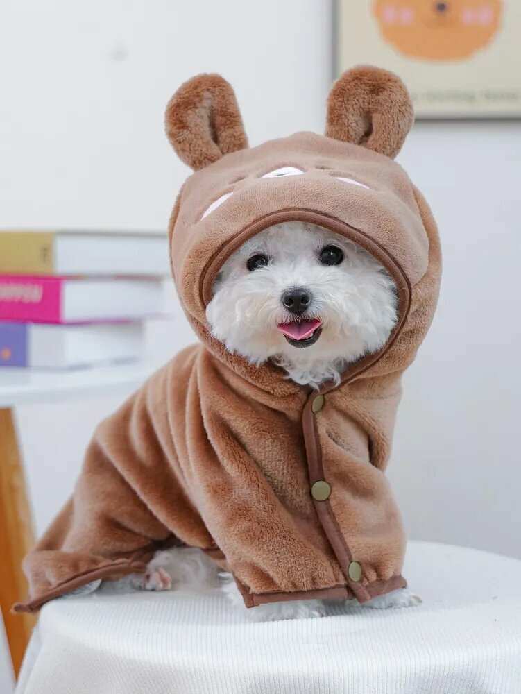 Ванные халаты, LUCKY DOG, домашние собаки и кошки доступны, коричневая, высококачественная ткань, удобная и мягкая, водопоглощающая