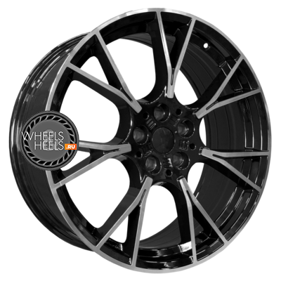 Диск автомобильный литой PDW 5407 19x8.5 5x112 et25 dia66.6 Gloss Black Machine Face