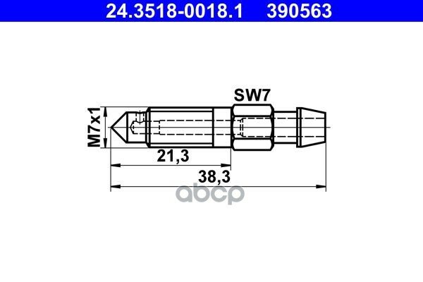 Штуцер ! болт воздушного клапана BMW/VAG/MB Ate арт. 24351800181